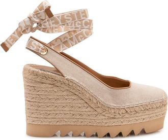 Stella McCartney Femme, Chaussures, Beige, Taille: 37 EU Gaia Wedge Slingback