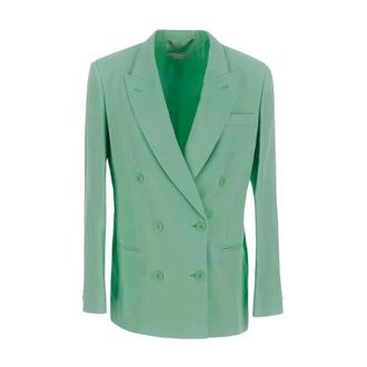 Stella McCartney Oversized Doppelreihiger Blazer - - Jackets - Damen - Gr&uuml;n - XS