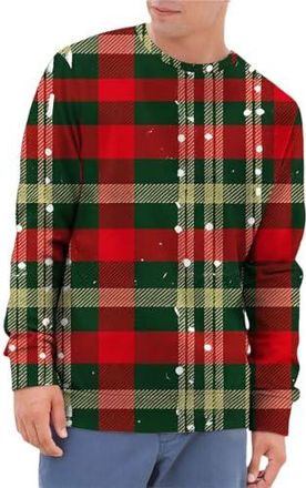 Generic Sweatshirts pour hommes pulls hommes t-shirt chemisier manches longues col rond tops t-shirt hiver sweatshirt, multicolore, 3XL