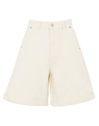 8 by YOOX ORGANIC COTTON DENIM WIDE-LEG BERMUDA