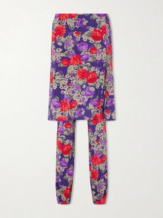 Acne Studios Jupe Et Pantalon En Jersey Stretch &Agrave; Imprim&eacute; Fleuri Intessa - Multicolore