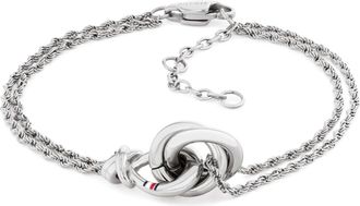 Tommy Hilfiger Jewelry Doppeltes Ketten-Armband für Damen aus Edelstahl mit einem Nautischen Knoten - 2780990