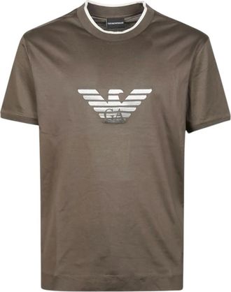 Emporio Armani Homme, Tops, Brun, Taille: XL T-Shirt