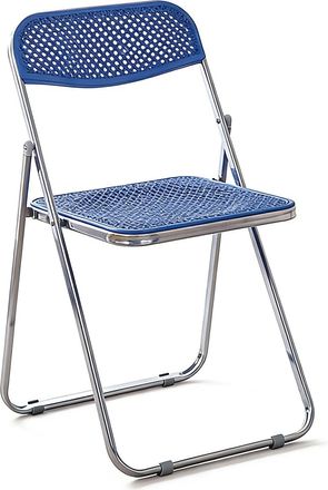 Generic Klappstuhl Camping Leicht Tragbar mit Metallrahmen Platzsparend Klappstuhl Klein Faltbar mit Lehne Klappst&uuml;hle Esszimmer Keine Montage Erforderlich(Bl