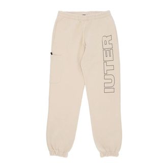 Iuter Fleece-Tracksuit-Sweatpants Creme - - Trousers - Herren - Beige - L