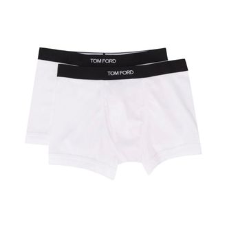 Tom Ford Homme, Sous-v&ecirc;tements, Blanc, Taille: M Boxers blancs en coton avec logo