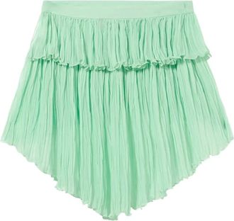 Blumarine Femme, Jupes, Vert, Taille: 38 FR 2G295A N0477 Jupe Pliss&eacute;e Asym&eacute;trique