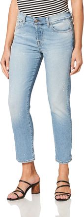 7 For All Mankind Damen JSDS120PDR Jeans, Light Blue, 28