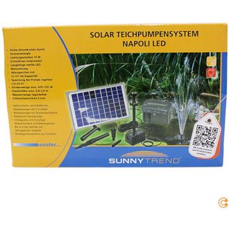 Esotec [GEBRAUCHT] B-Ware Esotec Napoli Led Solar Pumpenset Pumpe Beleuchtung Solarpumpe Set Lampe 750l/H