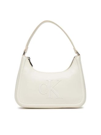 Calvin Klein Handtasche Bold Ck Small Shoulder Bag LV04F3230G Wei&szlig;
