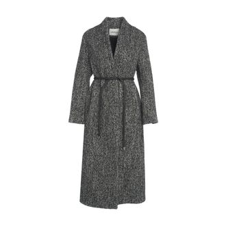 ottod'Ame Luxuri&ouml;ser Shawl-Kragen Mantel Aw25 - - Coats - Damen - Grau - XS