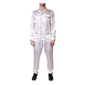 Dolce & Gabbana Seidenpyjama-Set - - Nightwear & Lounge - Herren - Wei&szlig; - XS
