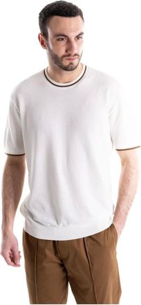 Paolo Pecora Homme, Pulls, Beige, Taille: M Maille Ras du Cou