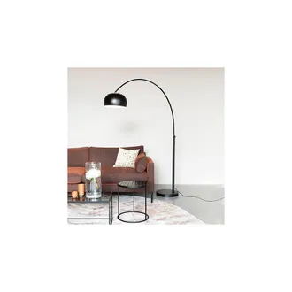 Zuiver Zuiver - Lampadaire arc 158x39x190 cm en marbre et m&eacute;tal noir - bow brass