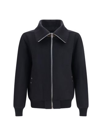 Rick Owens Mens Flight Jacket Dracu Black Merino Wool Padded & Down