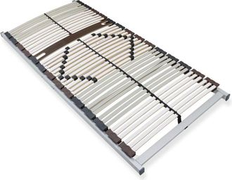 Sleepneo Sleepneo - Lattenrost 200x200 cm Traglast 200 kg fertig montiert 40 Latten Härteverstellung Birkenschichtholz 7-Zonen Mittelgurt