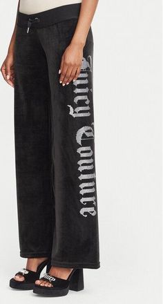 Juicy Couture Jogginghose Old Gothic JCWBJ226334 Schwarz Regular Fit
