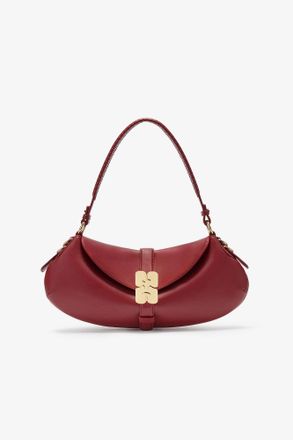 Ganni Rote B-Kat-Tasche Dark rot