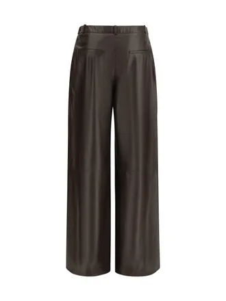 Arma Womens Leather Trousers Coffee Bean