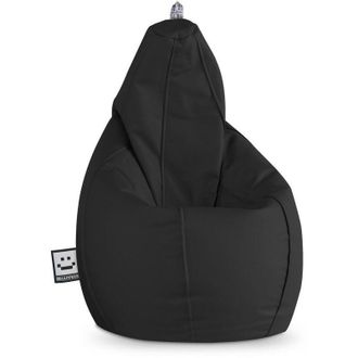 Happers Pouf Poire Similicuir Indoor Noir Happers XL