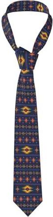 Generic Cravate Pour Homme Ethnique Am&eacute;rindienne Du Sud-Ouest Tribale Bleue R&eacute;glable Men Tie Formelle Cravate DAffaires Pour Remise De Dipl&ocirc;me Affaires C&eacute;l&eacute;br