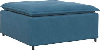 vidaXL Modulares Sofa Fußhocker-Modul Blau 100x100x48 cm Vidaxl