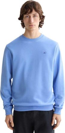 Scotch & Soda Herren Essential Badge Logo Crewneck Sweatshirt, Blue Bonnet, M