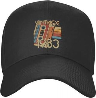 Generic Casquette de baseball classique vintage 1983 casquettes de camionneur pour femmes hommes personnalis&eacute;s r&eacute;glables unisexe casquette de baseball printem