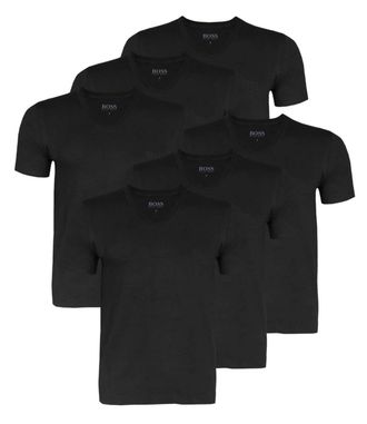 HUGO BOSS BOSS Hugo Herren T-Shirts Business Shirts V-Neck 50325389 6er Pack, Farbe:Schwarz;Gr&ouml;&szlig;e:2XL;Artikel:-001 Black