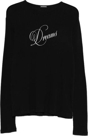 Ann Demeulemeester Pull Col Rond - Noir