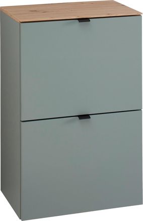 Voleo Schuhkipper, Salbeigr&uuml;n, Eiche Artisan, Holzwerkstoff, 2 F&auml;cher, 55x84x37 cm, Typenauswahl, Beim&ouml;bel erh&auml;ltlich, h&auml;ngend, Garderobe, Schuhaufbewahrung