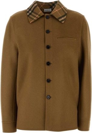 Burberry Femme, Vestes, Brun, Taille: 36 FR Biscuit Wool Coat