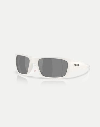Oakley Masseter - Rechteckige Sonnenbrille in matter Dampf mit verspiegelten grauen Gläsern-Schwarz