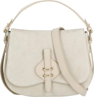 Coccinelle Femme, Sacs, Beige, Taille: ONE Size Mavery Suede Shoulder Bag
