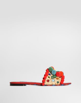 Dolce & Gabbana Ciabatta Flat - Frau Pantoletten Und Mules Multicolor 39.5