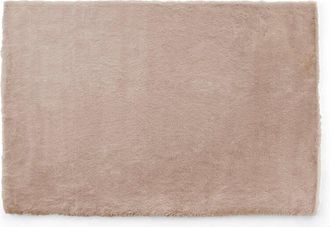 Oviala Oviala - Tapis rectangulaire fausse fourrure beige 160 x 230 cm