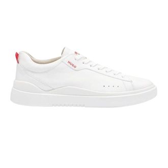 HUGO BOSS Tenn Sneaker f&uuml;r Herren, Leder, Flach (Wei&szlig;)