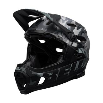 Bell Bell Unisex - Erwachsene Super DH MIPS Fahrradhelm MTB, Matte/Gloss Black camo, S | 52-56cm