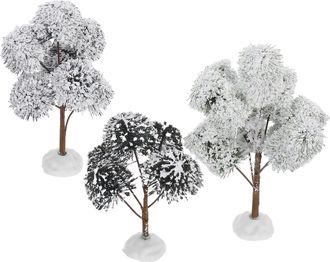 Garneck 3st&uuml;cke Miniatur-Weihnachtsbaum Mit K&uuml;nstlichem Schneefrost Schneebedeckter Mini-tischbaum Weihnachtsdeko F&uuml;r Kleine R&auml;ume Tischdeko F&uuml;r Feiertage