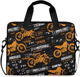 Alaza Sac pour ordinateur portable de 40,6 &agrave; 15,6 pouces, sacoche pour ordinateur portable pour femme, homme, &eacute;tudiant, travail, voyage, bandouli&egrave;re, Moto I