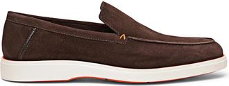 Santoni Loafer - Men?s suede loafer - Gr. UK_6_5 - in Weiß - für Damen