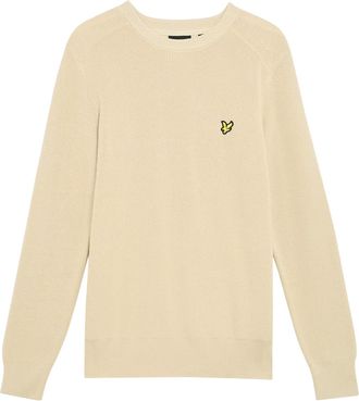 Lyle & Scott Pullover f&uuml;r Herren, gerippt, Raglan&auml;rmel (Grau-Taupe)