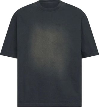 Golden Goose Homme, Tops, Noir, Taille: L T-shirt en jersey de coton noir avec logo brod&eacute;