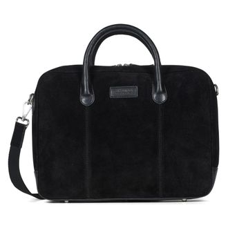 Howard London Wilfred Wildleder Laptoptasche - - Bags - Herren - Schwarzk - ONE SIZE