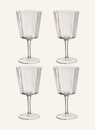 Westwing Collection 4er-Set Weingl&auml;ser Scallop transparent