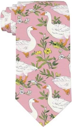 Generic Oies Blanches Cravates Décontractée Cravate Polyvalente Cravatte Pour Entreprise Mariage Soirée