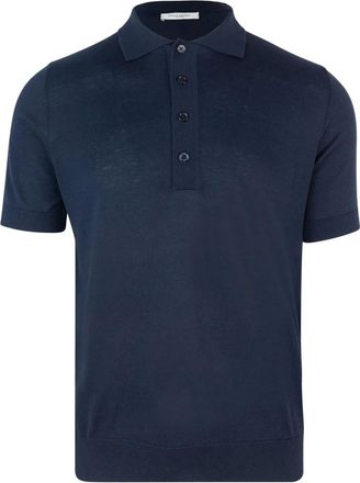 Paolo Pecora polo en maille fine - Bleu