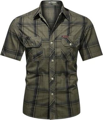 Generic VYLYNL Chemise &agrave; manches courtes pour homme - R&eacute;sistante aux taches et aux plis - Coupe r&eacute;guli&egrave;re - Style formel - Affaires d&eacute;contract&eacute;es - Chemise &agrave; 