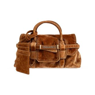 Dsquared2 Schultertasche mit Logo - - Bags - Damen - Braun - ONE SIZE