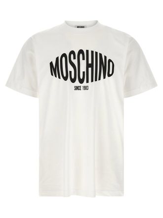 Moschino Logo-Print Cotton T-shirt - White